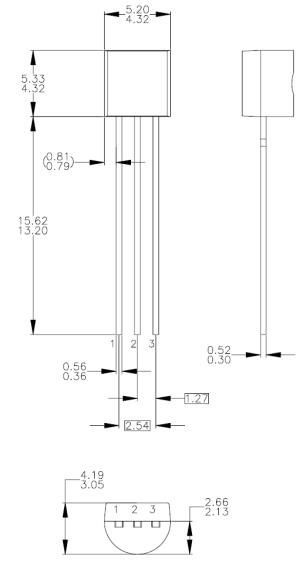 A733 PNP Tip Power Transistor: 60V 100mA, TO-92 Plastic A733 Equivalent ...