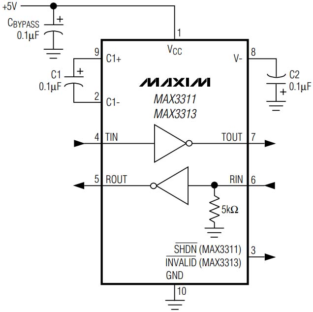 MAX3311 Transceiver: Pinout, Equivalent and Datasheet