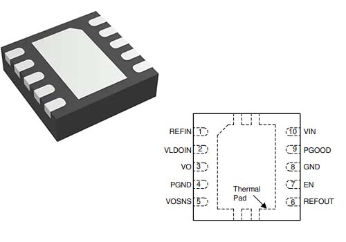 TPS51200DRCT DDR Voltage Regulator 10-VSON: Datasheet, Pinout ...