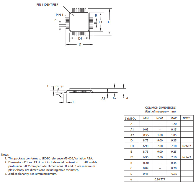 ATMEGA328P-AU MT Microcontroller 8-Bit 32TQFP: Datasheet, Pinout, Schematic