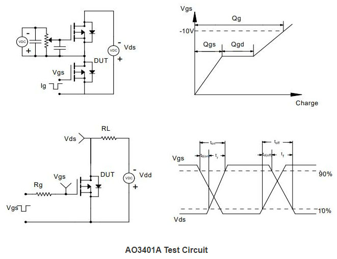 AO3401A P-Channel 30V Fast Switching MOSFETs, 4A SOT23 and AO3401A Equivalents