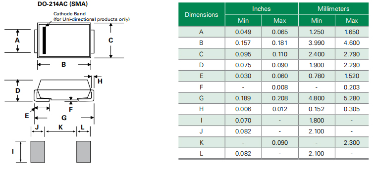 SMAJ58A TVS Diodes: Features, Pinout, and Datasheet