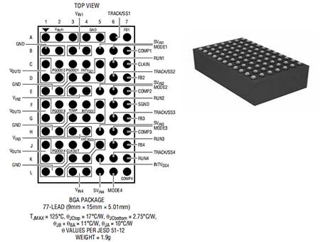 LTM4644IY DC/DC μModule Regulator: Circuit, Pinout, and Datasheet