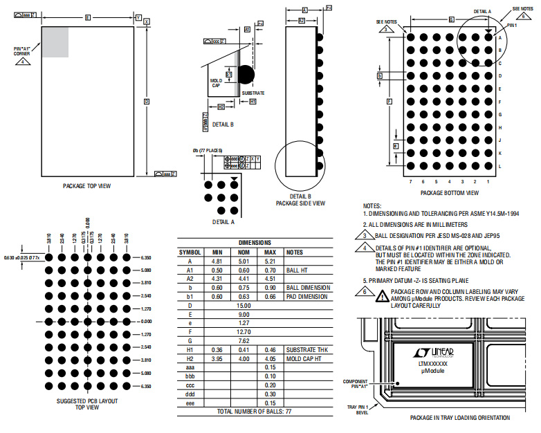 LTM4644IY DC/DC μModule Regulator: Circuit, Pinout, and Datasheet