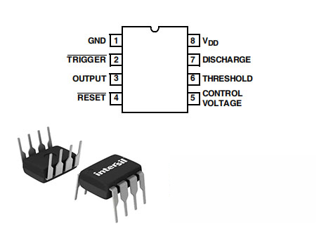 ICM7555IPAZ General Purpose Timers: Diagram, Pinout, and Datasheet