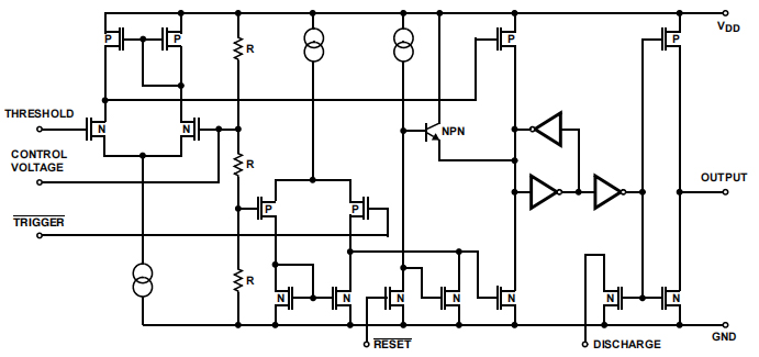 ICM7555IPAZ General Purpose Timers: Diagram, Pinout, and Datasheet