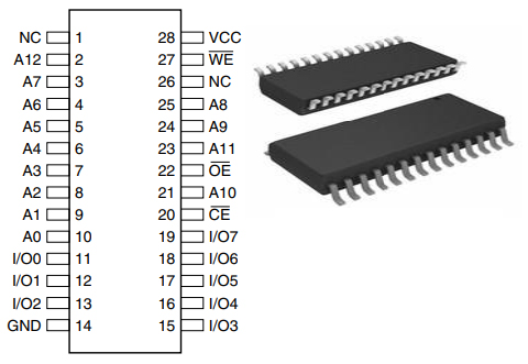 AT28HC64BF EEPROM: Pinout, Equivalent and Datasheet