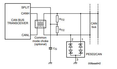 PESD2CAN TVS Diode: SOT-23, CAN Bus, Datasheet and Pinout