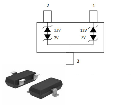 SM712-02HTG Asymmetrical TVS Diode: System, Pinout, and Datasheet