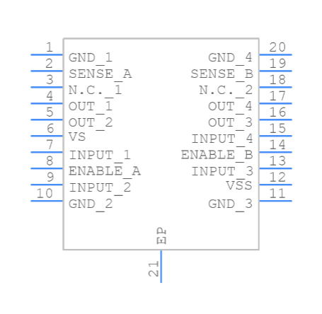 L298P: 42V,13mA, Pinout and Datasheet