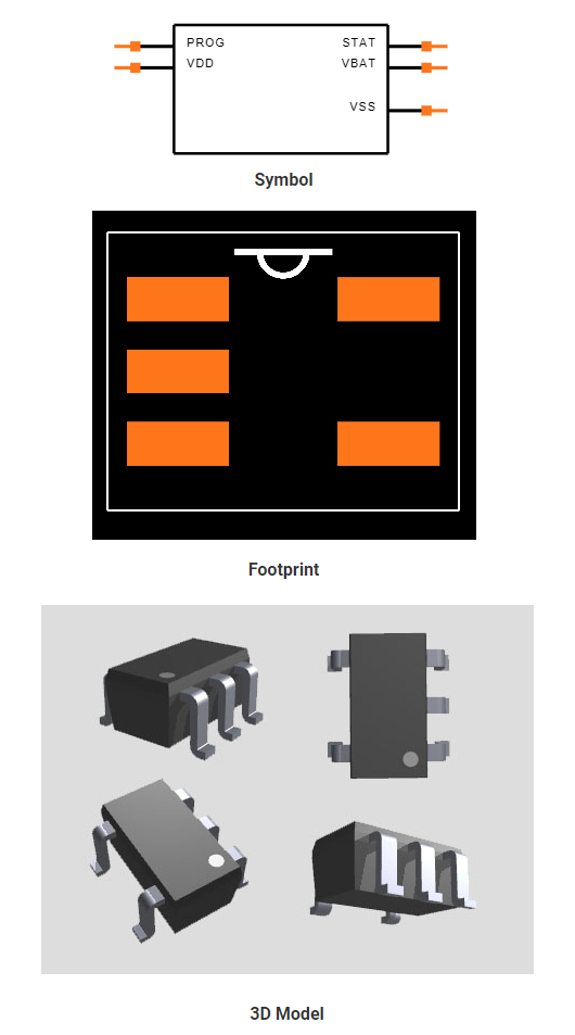 MCP73832T-2ACI/OT Li-Polymer Charge Management Controllers: Diagram ...