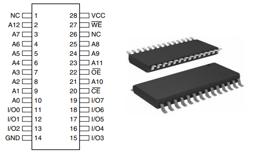 AT28HC64B High-speed Parallel EEPROM: Pinout, Equivalent and Datasheet