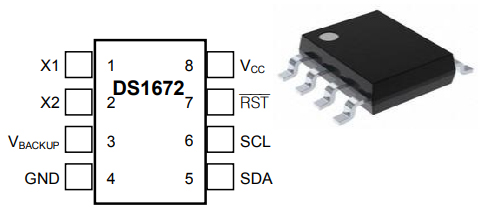 DS1672 Binary Counter RTC: Pinout, Features and Datasheet