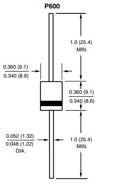 P600A Diode: P600A Datasheet, Equivalent, Pinout