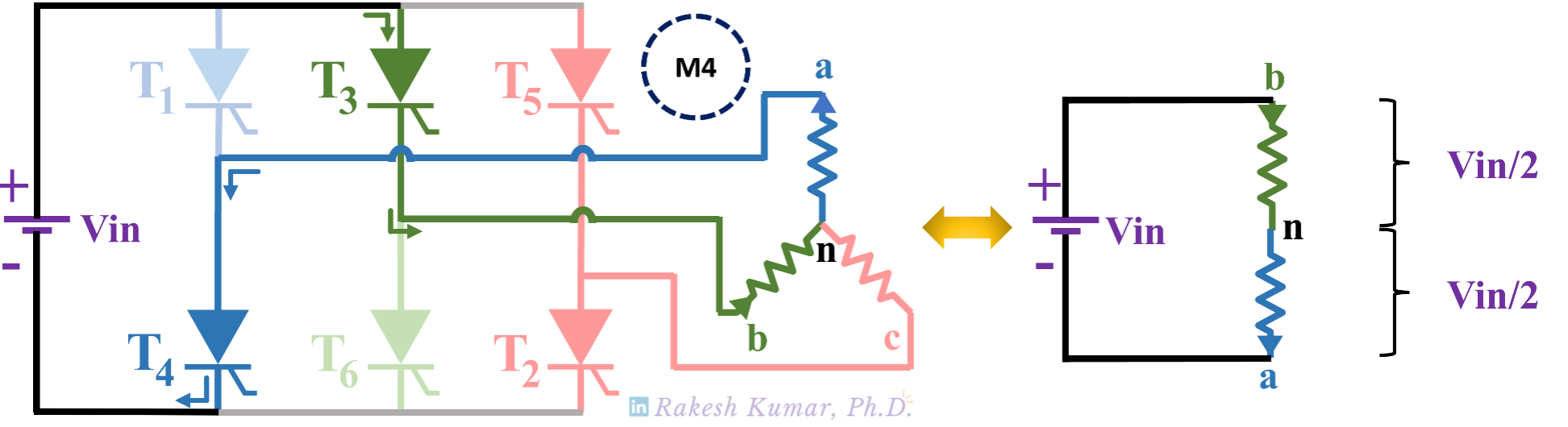 Three Phase Inverter - 120 Degree Conduction Mode