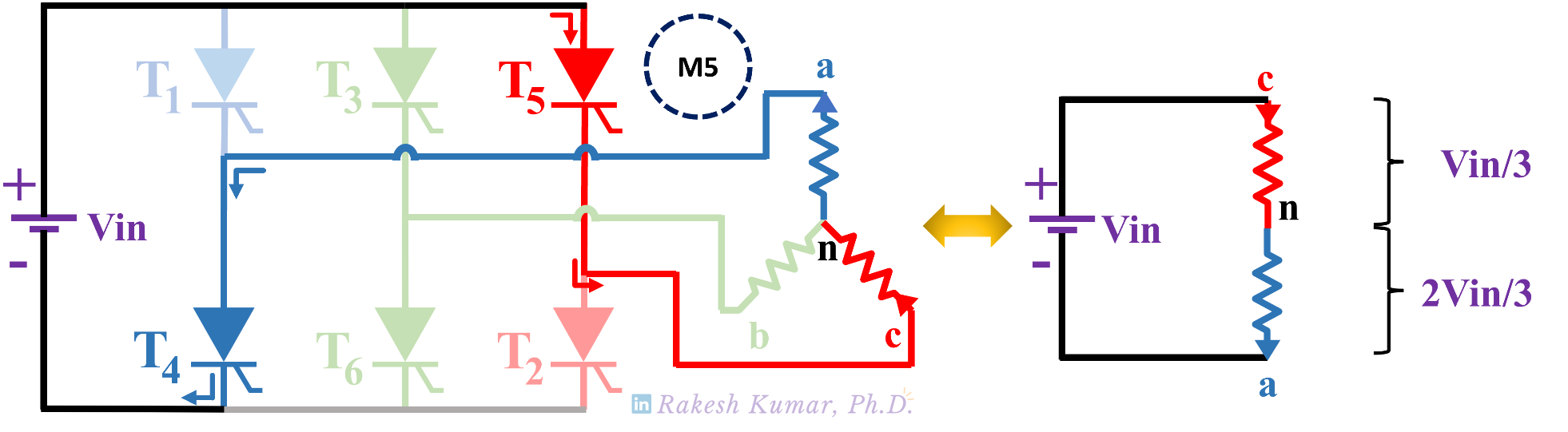 Three Phase Inverter - 120 Degree Conduction Mode
